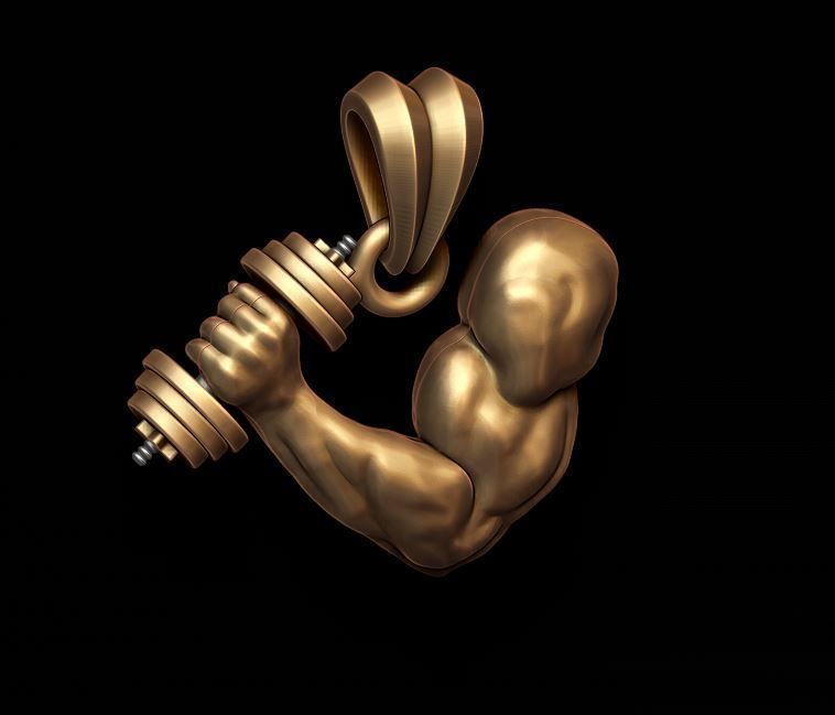 Biceps Necklace, Biceps Pendant Athletic, Arm Muscle – Woraux Jewelry
