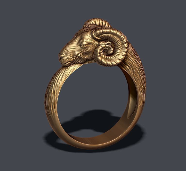 Ram Ring, Ram Head Ring, Gold Ram Ring – Woraux Jewelry